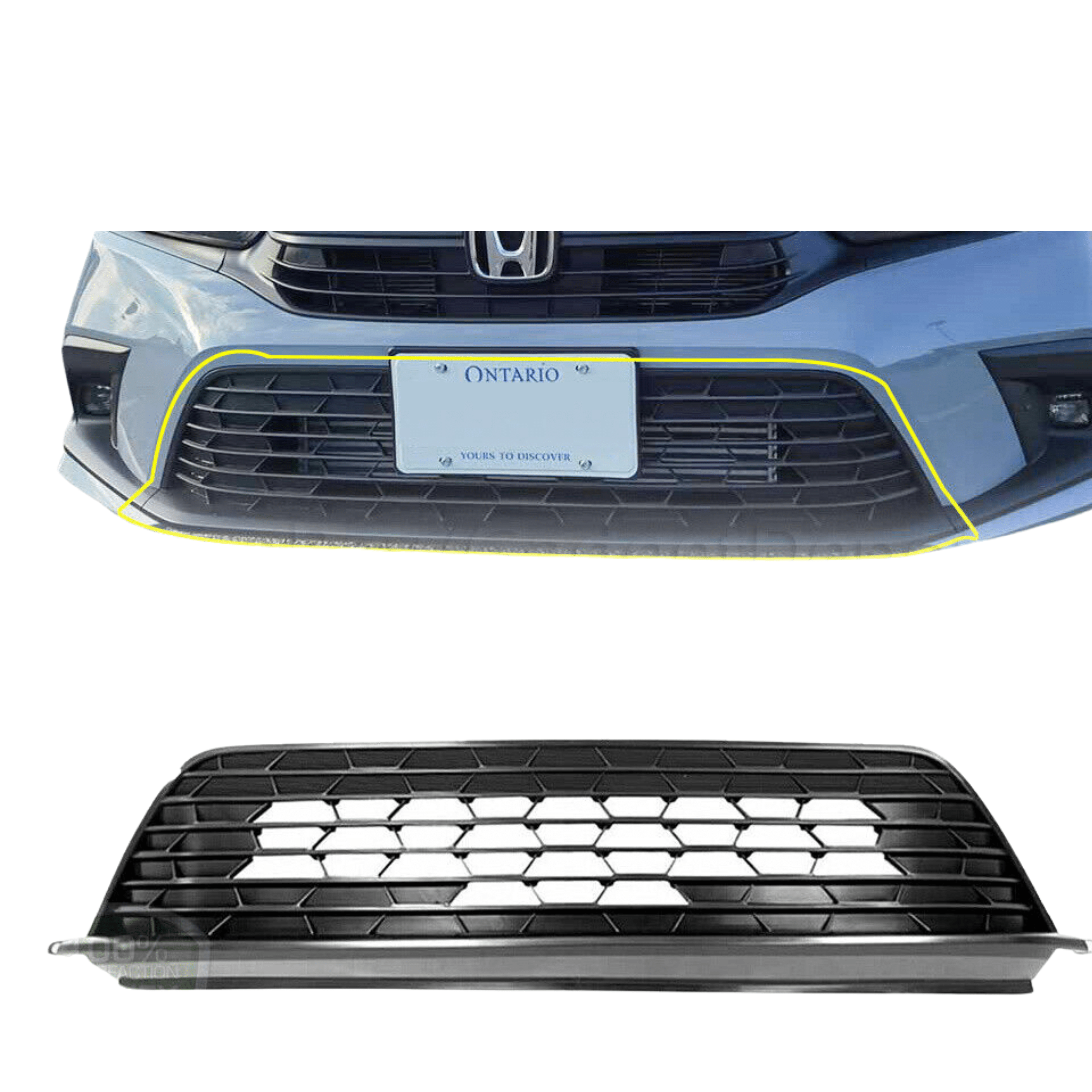 OEM Replacement Front Lower Grille for 2022 2024 Honda Civic Sedan Replaced OEM PART 71151T21A00 Auto Sports Accessories Performance